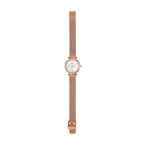 Đồng Hồ Nữ Fossil Carlie Dây Thép Không Gỉ Es5314set Màu Vàng Hồng