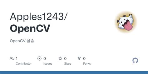 GitHub Apples OpenCV OpenCV 실습