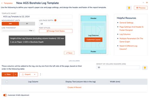 Rslog Documentation Designing An Ags Log Template