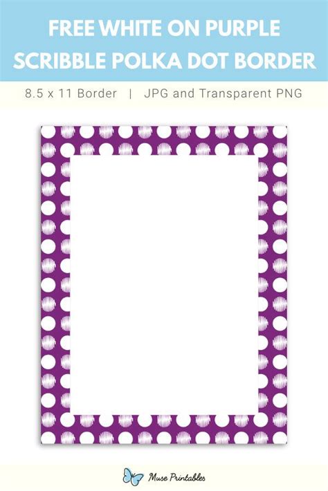 White On Purple Scribble Polka Dot Border Polka Dots Polka Scribble