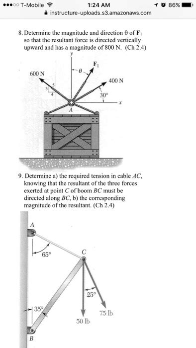 Solved Determine The Magnitude And Direction Theta Of F 1 So