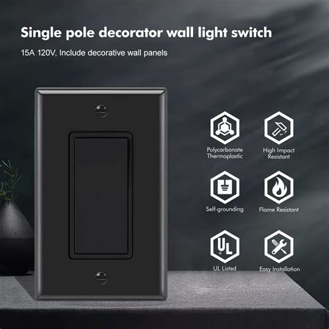 Single Pole Light Switch Black Pack Micmi Com