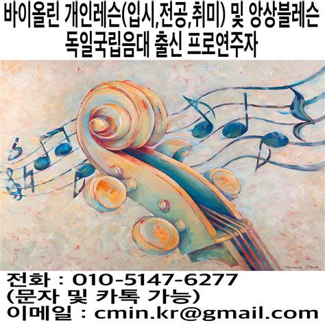 바이올린 레슨 성인 취미 및 전공 서울특별시 서초구 서초동 비즈프로필