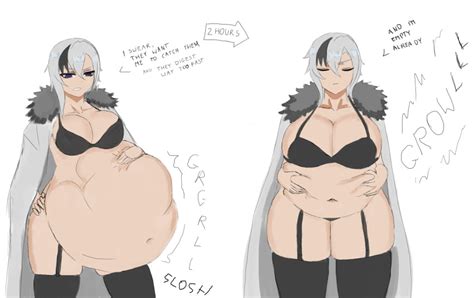 Rule 34 After Vore Annoyed Arlecchino Genshin Impact Bbw Big Belly Big Breasts Black Hair