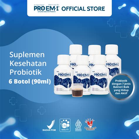 Jual Suplemen Kesehatan Probiotik Proem1 Bakteri Baik Bundling 6 Botol