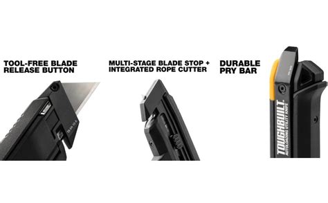 Toughbuilt Auto Loading Utility Knife With Pry Bar Tb H A