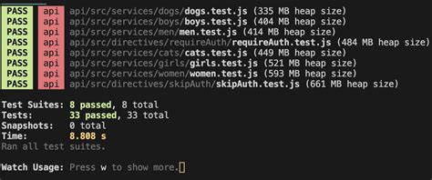 `rw Test Api` Jest Memory Performance And Benchmarks Api Test Leaking