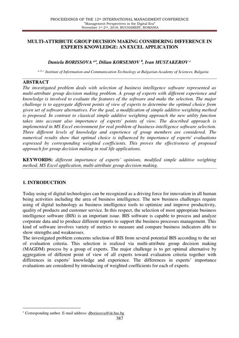 pdf multi attribute group decision making considering difference in