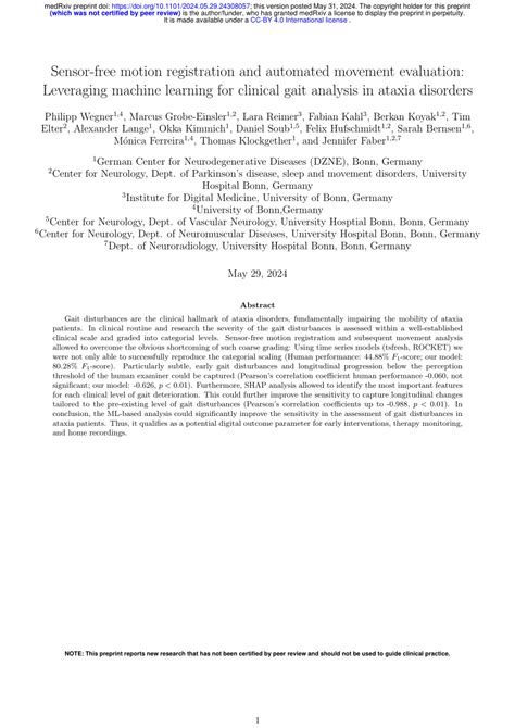Pdf Sensor Free Motion Registration And Automated Movement Evaluation