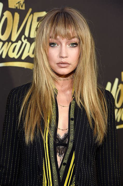 Gigi Hadid Bangs MTV Movie Awards 2016 POPSUGAR Beauty