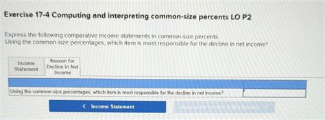 Solved Exercise 17 4 Computing And Interpreting Common Size