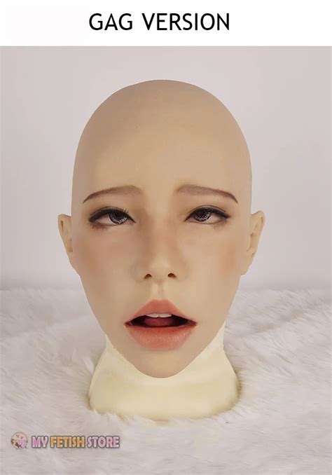 Poppynew Design Soft Silicone Female Full Head With Ball Gag Dms