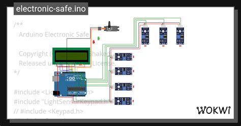 Electronic Safe Sensorcombine Ino Copy Wokwi ESP STM Arduino Simulator