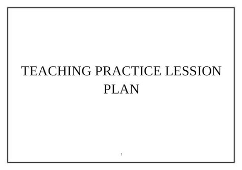 DOCX Teaching Practice Lession Plan DOKUMEN TIPS