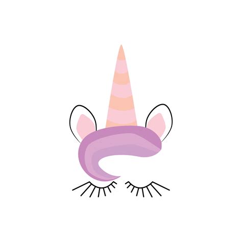 Fabulous Cute Unicorn With Golden Gilded Horn And Closed Eyes 15365855