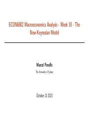 Macroeconomics Analysis The New Keynesian Model And Extensions