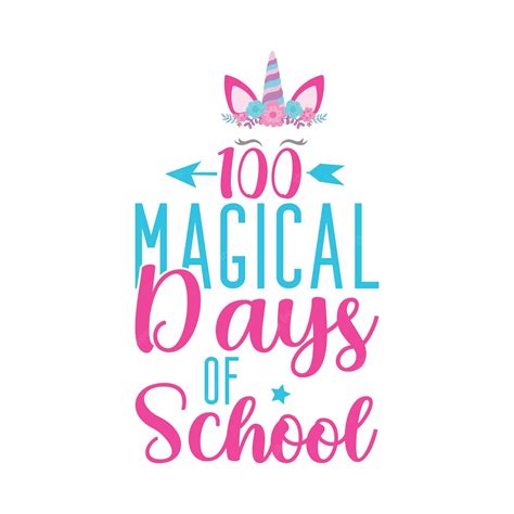 Premium Vector A Poster For The 100 Magical Days Of School