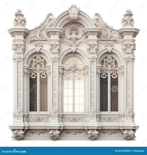 Baroque Inspired Ornate Window 3d Illustration Of Georgian