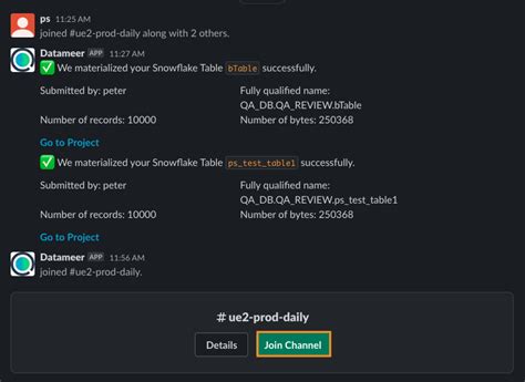 Managing Your Slack Integration Datameer User Guide