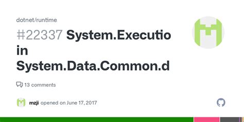 Systemexecutionengineexception In Systemdatacommondll · Issue