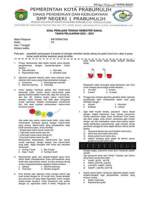 Master Soal Informatika Kelas 7 Pdf