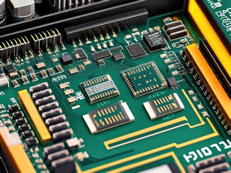 Premium AI Image Motherboard Closeup Technology Integrated Microchip Circuit Board Computer