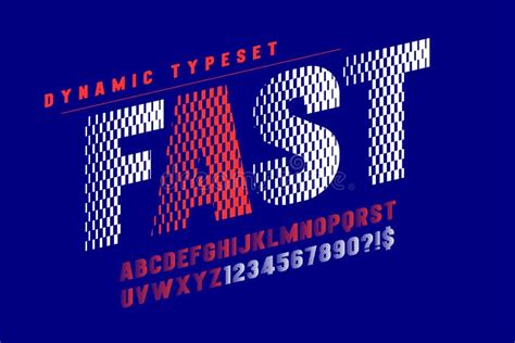 Dynamic Alphabet Design Letters And Numbers Vector Characters Stock Vector Illustration Of