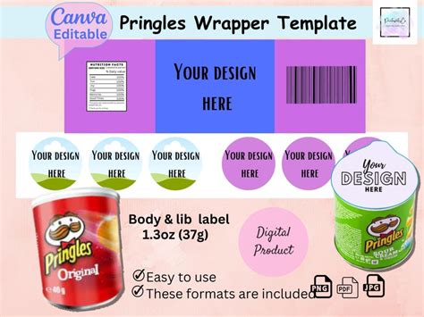Pringles 13oz Wrapper Pringles Birthday Blank Template Body And Lib