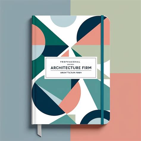 Modern Geometric Pattern Architecture Firm Notebook Cover Design