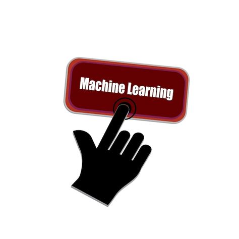 Premium Vector Hand Mouse Cursor Clicks The Machine Learning Button