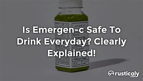 Is Emergen C Safe To Drink Everyday Helpful Examples