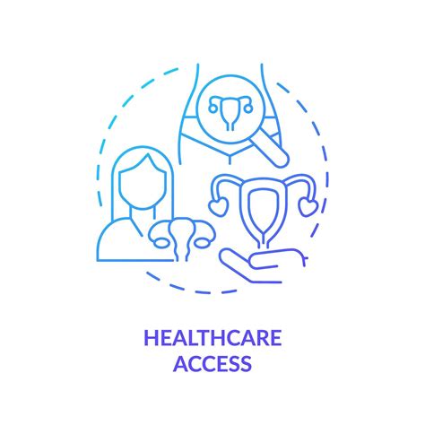 Healthcare Access Blue Gradient Concept Icon Health Care Service