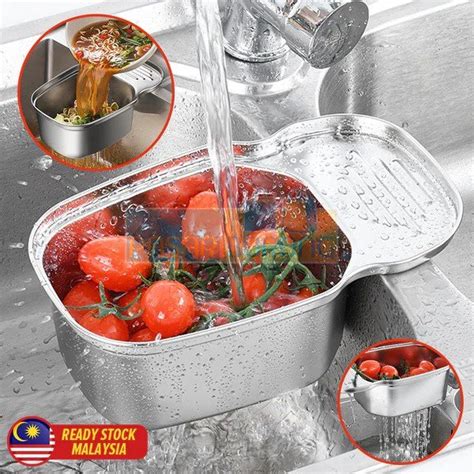 Pasarborong Sus304 Stainless Steel Sink Drain Basket Bekas Basuh