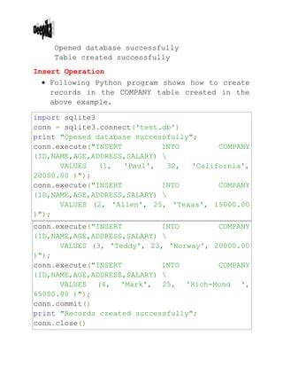 Databases With SQLite Pdf