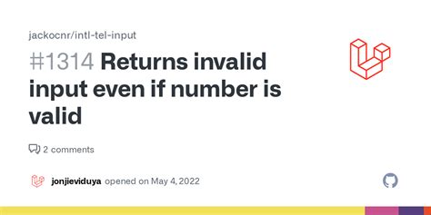 Returns Invalid Input Even If Number Is Valid Issue Jackocnr