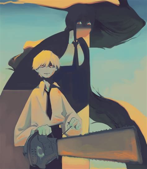 Makima And Denji Chainsaw Man Drawn By Knifesart Danbooru