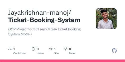 GitHub Jayakrishnan Manoj Ticket Booking System OOP Project For Rd Sem Movie Ticket Booking