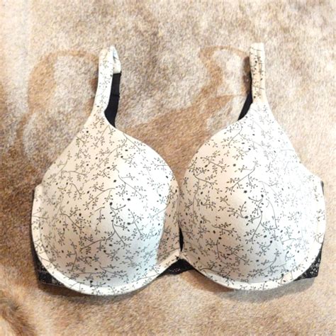 Cacique 38f Cotton Boost Plunge Black And White Gem
