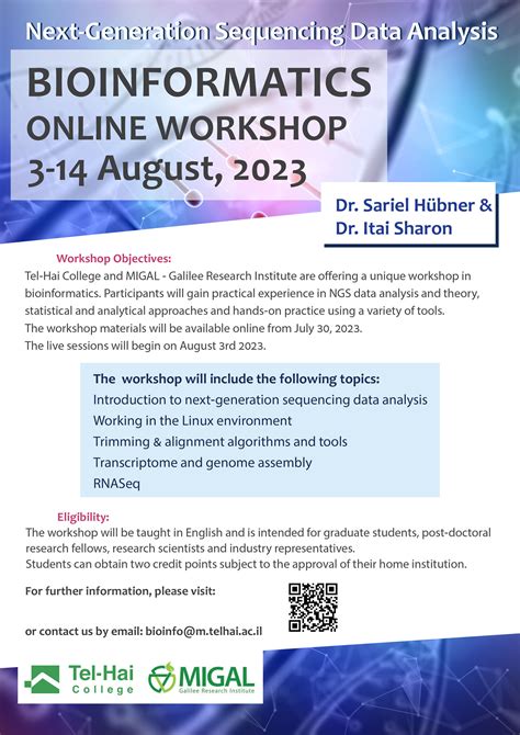 Bioinformatics Online Workshop 2023 Migal Galilee Research Institute