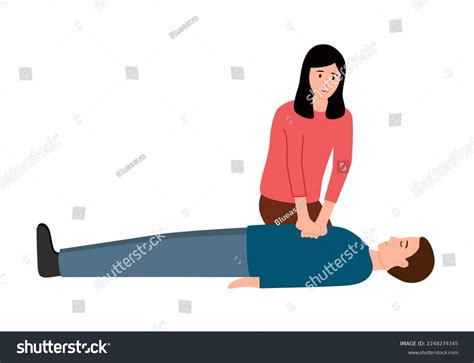 Emergency Cardiopulmonary Resuscitation Concept Vector Illustration