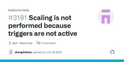 scaling is not performed because triggers are not active · kedacore