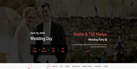 34 wedding bootstrap templates free website themes