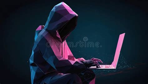 Cyber Hacker Hacks The Internet Stock Illustration Illustration Of