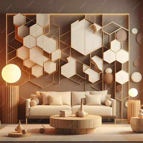 Premium Photo Photo 3d Modern Luxury Living Room Interior Design With