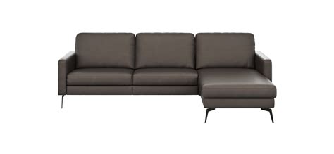 Ecksofa Enna 3 Sitzer Mit Longchair Rechts Armlehne A Leder