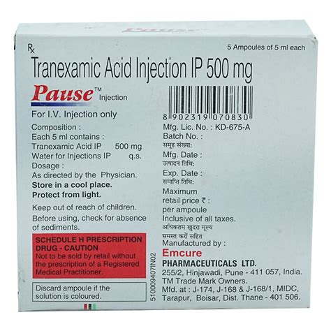 Pause Injection 5 Ml Price Uses Side Effects Composition Apollo Pharmacy