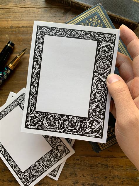 Floral Border Notepad The Creeping Moon