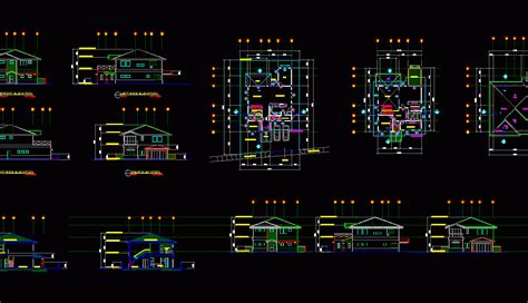 Architectural Blueprints Of Houses Dwg Block For Autocad • Designs Cad