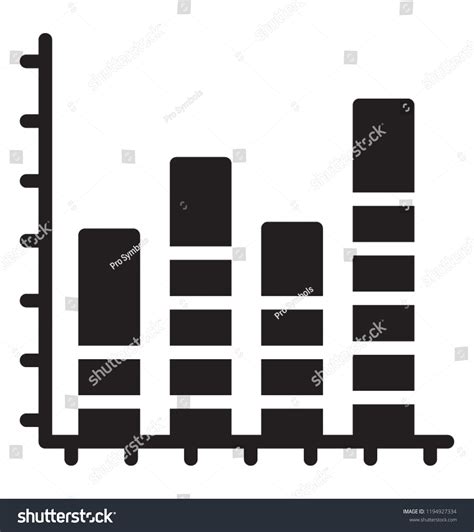 Simple Isolated Stacked Column Chart Stock Vector Royalty Free
