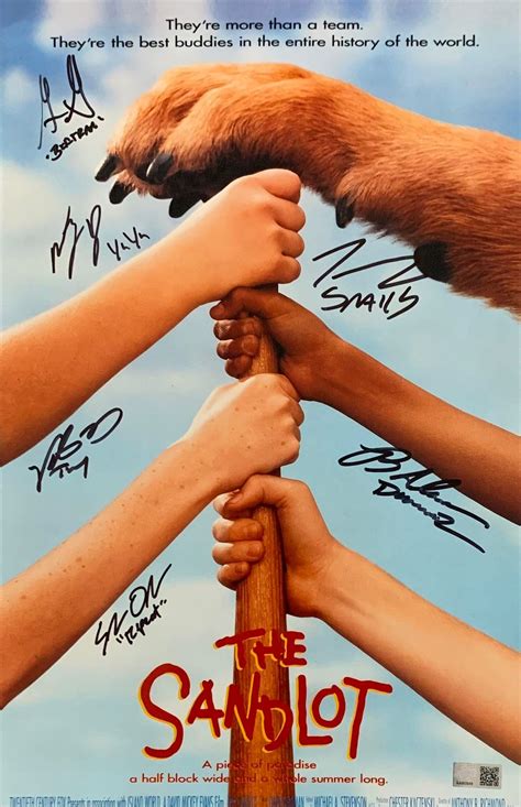 Sandlot Cast Signed 11x17 Baseball Bat Movie Poster — Tse Buffalo